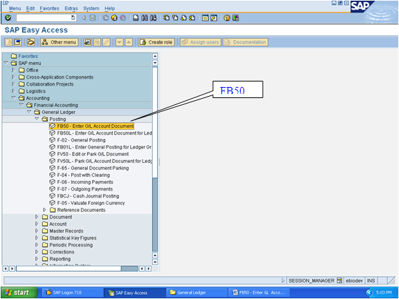 Free SAP Training Manuals: T Code- FB50 : SAP FI USER MANUAL Enter GL ...