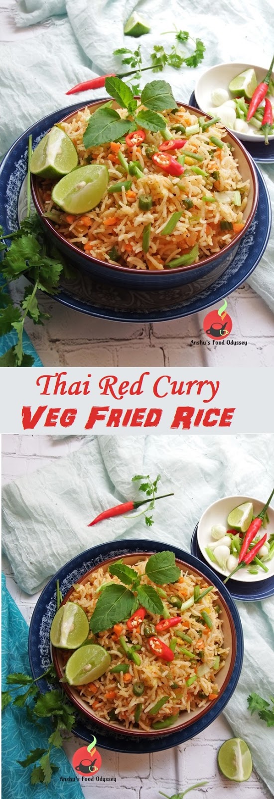 Thai Red Curry Flavored Veg Fried Rice