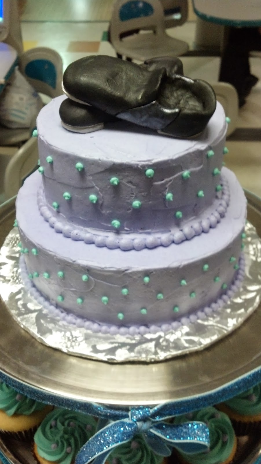 Cakes: Tap Shoe Birthday Cake and Cupcakes