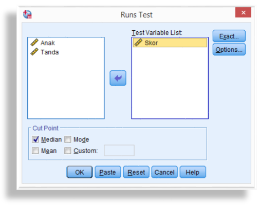 The One-Sample Runs Test of Randomness - Belajar SPSS