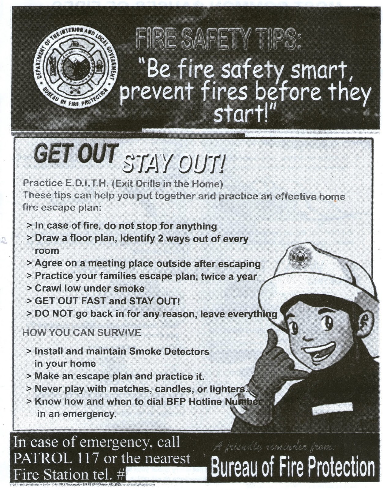 Philippine Information Agency: BUREAU OF FIRE - FIRE SAFETY TIPS