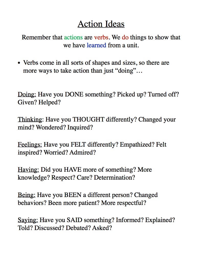 Teaching the PYP: Taking Action!