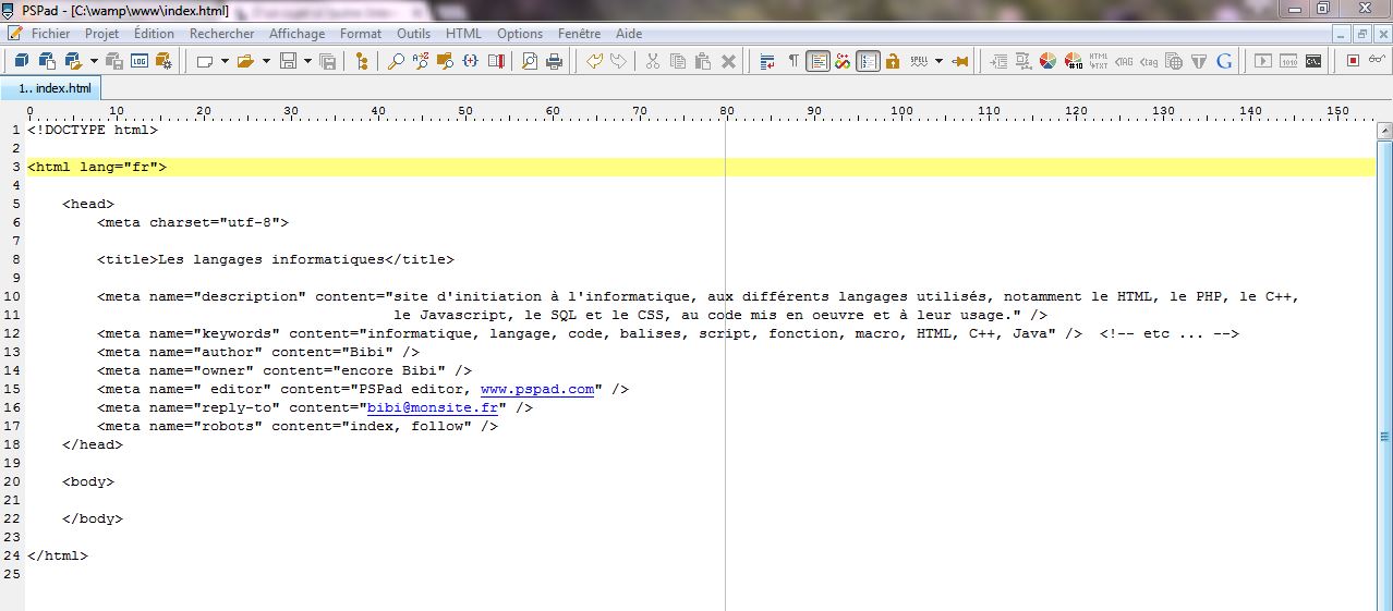 D'un sujet à l'autre: HTML: les balises d'en-tête D'un sujet à l'autre: HTML: les balises d'en-tête