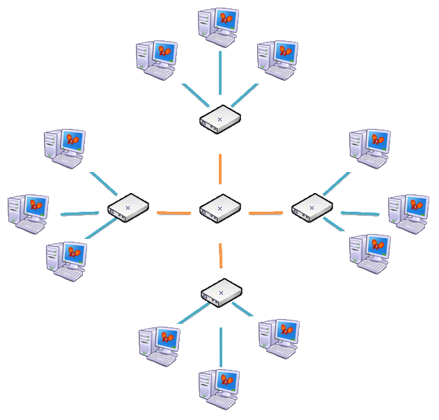 Red Anonima: Red Estrella Extendida