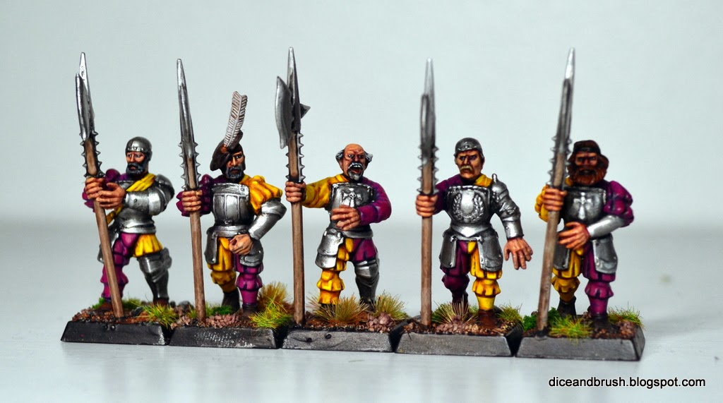 Dice and Brush: The Empire: Halberdiers Detachment finished