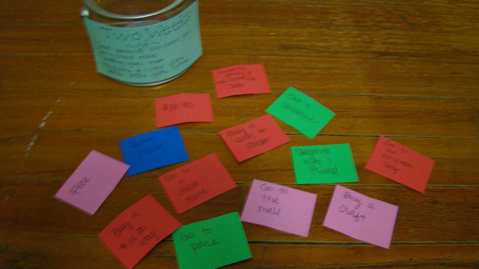 Living Vi-Keri-ously: Chore Jar--Reward Jar