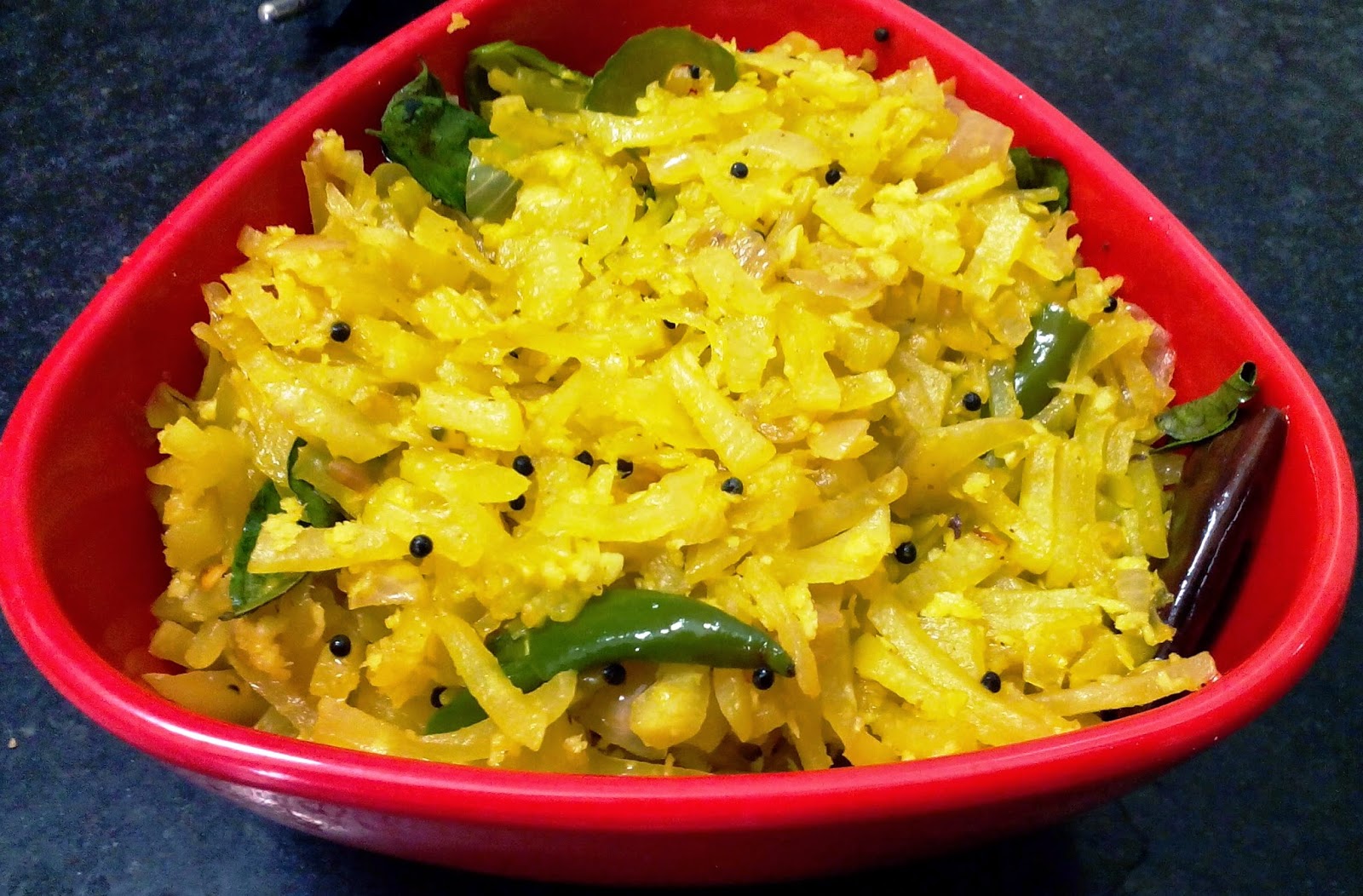 Kappanga / Kapplanga Thoran - Raw (Green) Papaya chopped and stir fried ...