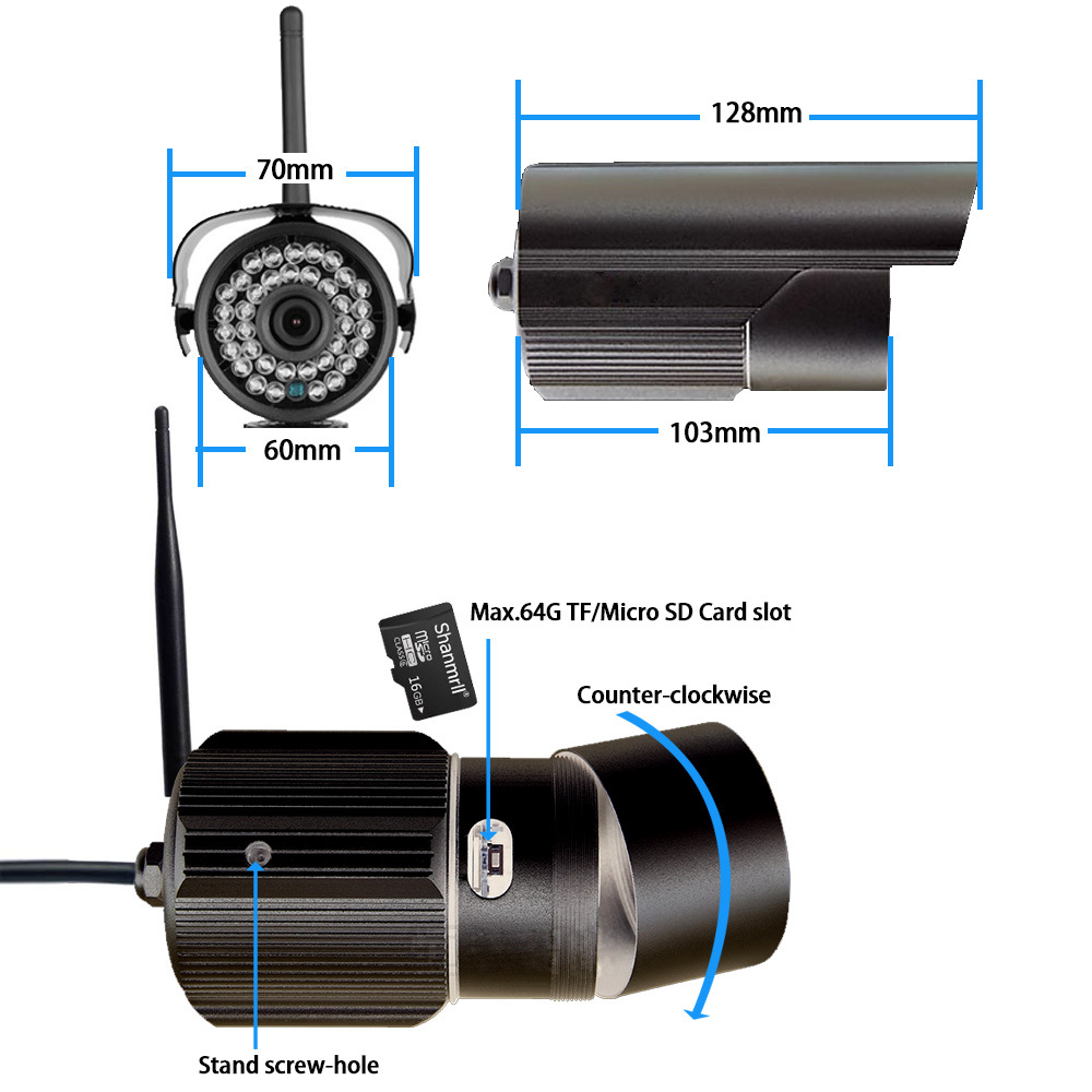 WE SUPPLY WHAT YOU NEED: H.264 HD 720P Megapixel Bullet Waterproof WiFi ...