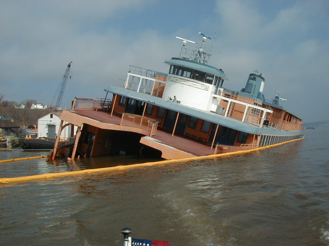 Riverkeeper Boat Blog: Update on Sinking Staten Island Ferry in New Windsor
