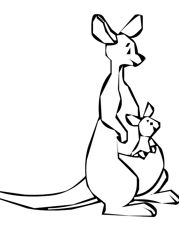Coloring Roo Kanga Pages Kangaroo Printable Clipart Colouring Books ...
