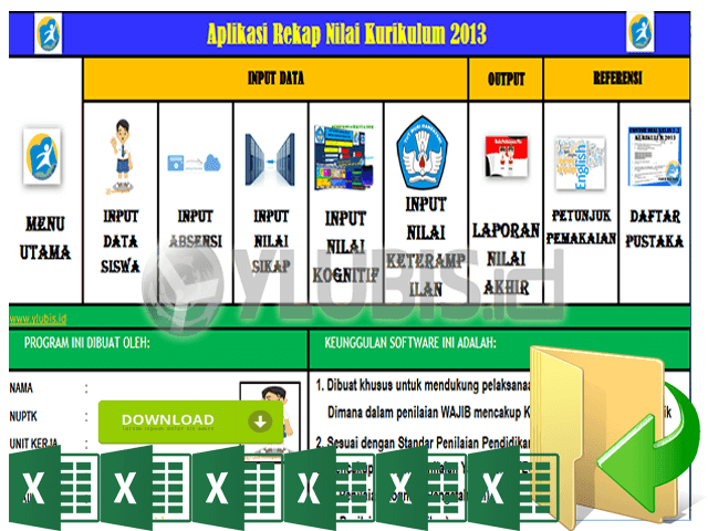 Contoh Rekap Nilai Kurikulum 2013 SD,SMP,SMA Format Excel | Dokumen ...