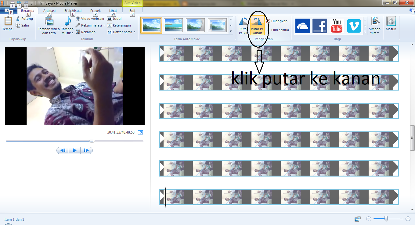 CARA MEMUTAR VIDEO ATAU MEROTATE VIDEO ~ belajar komputer