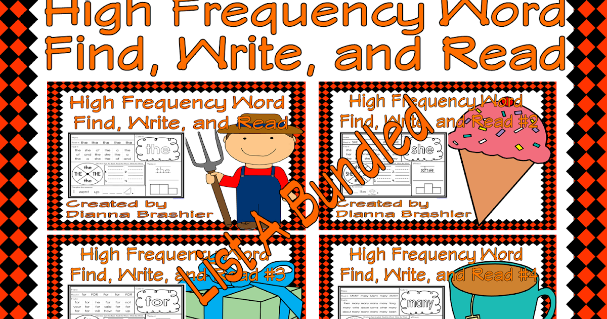 Teachers R US: High Frequency Word Find, Write, and Read List A Bundled