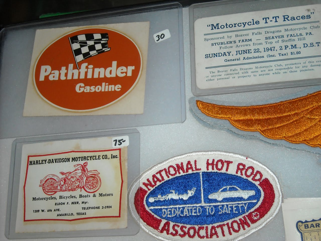 Nostalgia on Wheels: Motorcycle Patches, Decals, Business Cards, & Misc ...