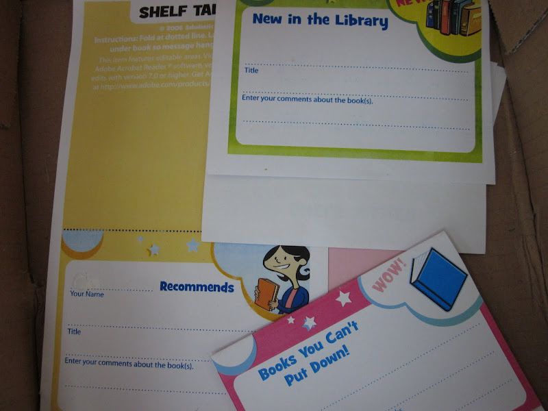 Miss Stacia's Book Blog: Shelf Talkers