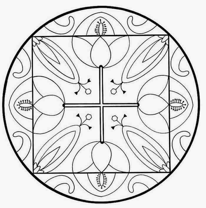 Spring Mandala Coloring - Coloring Pages