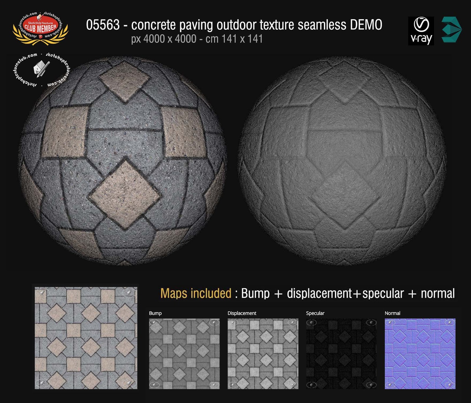 New seamless textures concrete paving outdoor regular blocks & maps