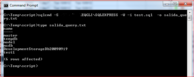 Mis Ceros Y Unos Como Ejecutar Scripts En Sql Server Express Con Sqlcmd