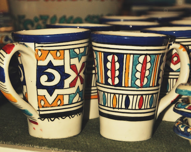 Traditional Cups - Cooperative Artistic Pottery And Zellige Of Fes