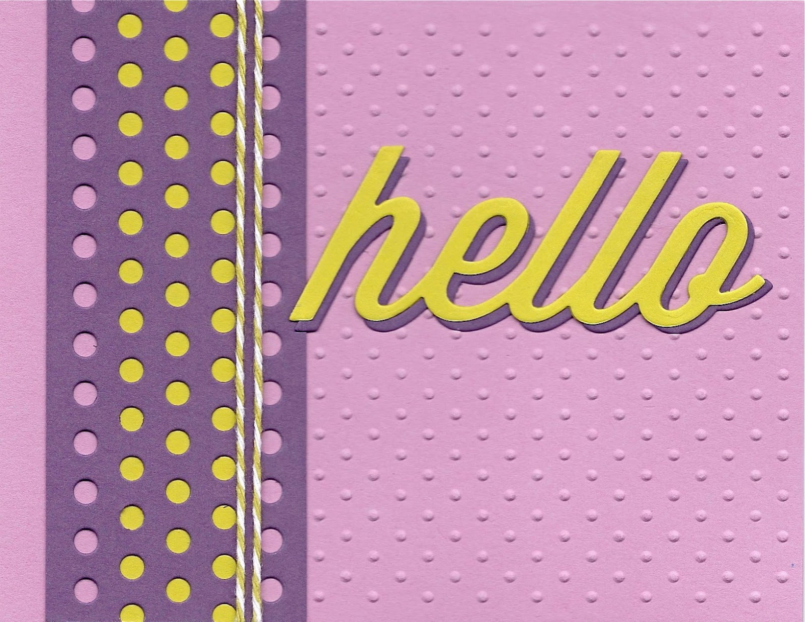 Mostly Markers - Cards: Purple and Lime Green Hello