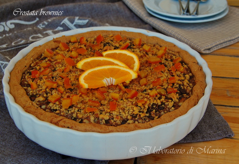 IL LABORATORIO DI MARINA: ΤΑΡΤΑ ΜΕ ΓΕΜΙΣΗ ΜΠΡΑΟΥΝΙΣ // CROSTATA BROWNIE