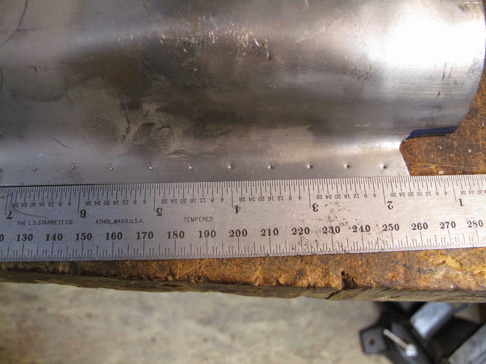 Curtiss OX-5 Rebuild: Weld Bumps on Exhaust Manifold Shells