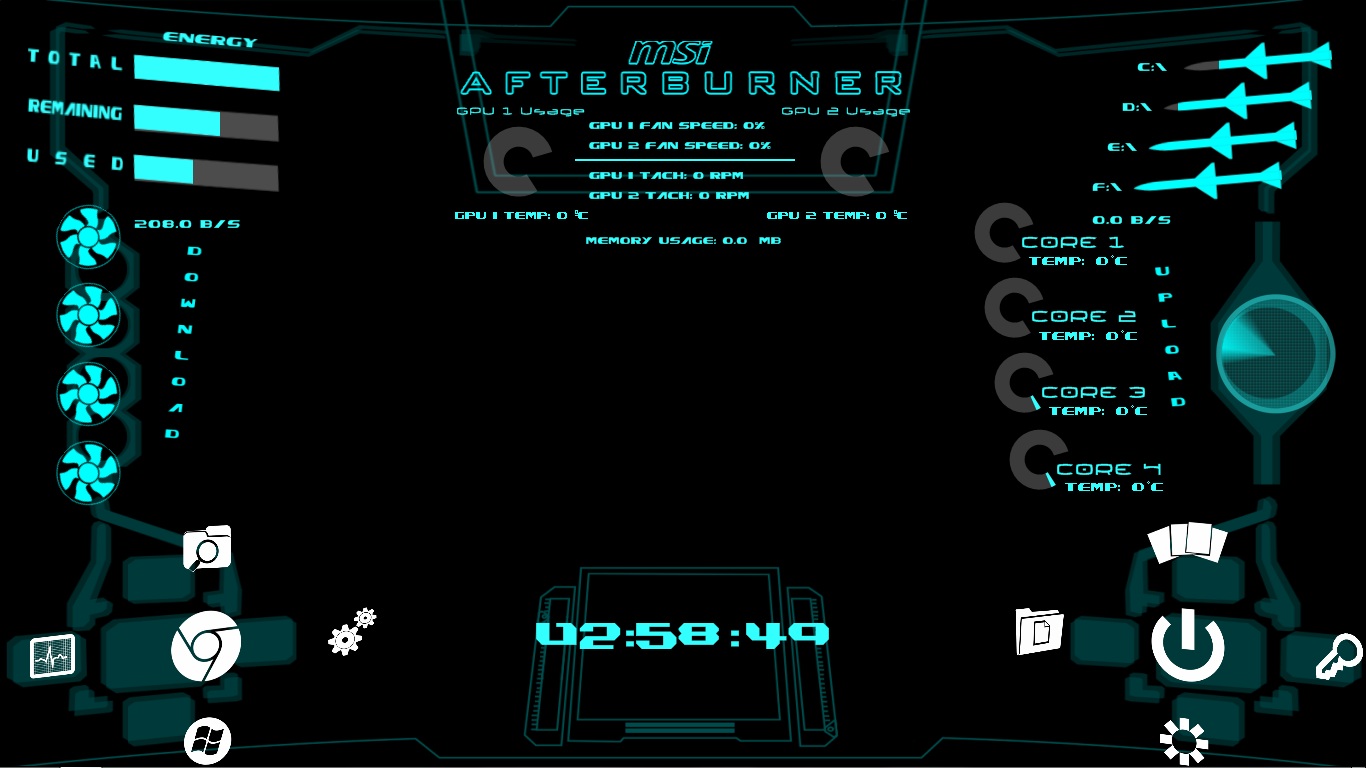 Mass Effect Rainmeter Skin