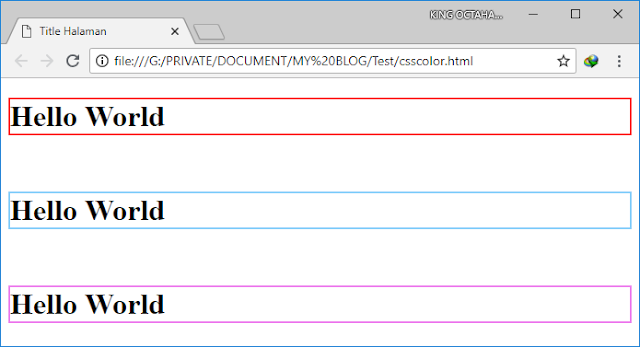 Belajar CSS Part 5 - Warna (Color) - king-octahasan