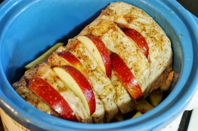Slow Cooker Apple Pork Loin | The Kitchen is My Playground
