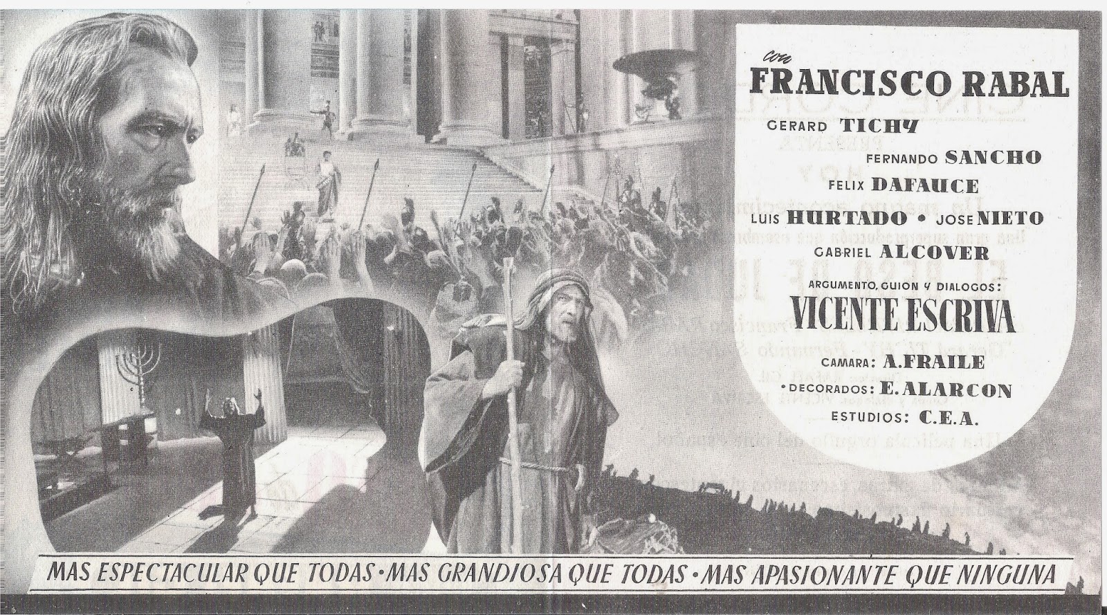 CINE - PROGRAMAS DE MANO: EL BESO DE JUDAS ///RAFAEL GIL/// RAFAEL ...