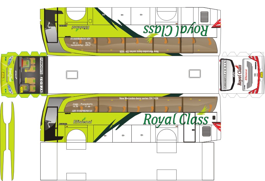 Belajar Membuat PAPERCRAFT Bus Indonesia: Efisiensi Royal Class Paperbus