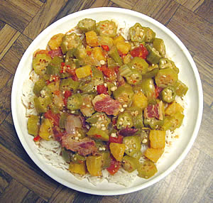Carolina Sauce Company: Gloria's Quimbombo (Cuban Okra with Plantains)