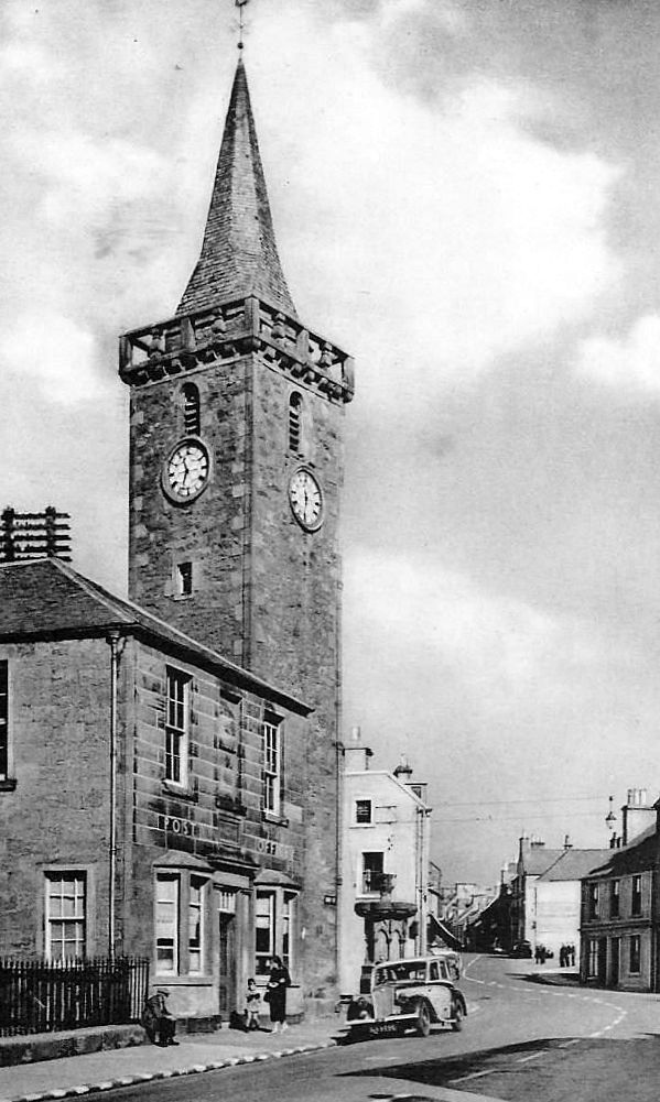 Tour Scotland: Old Photograph Clock Tower Kinross Perthshire Scotland