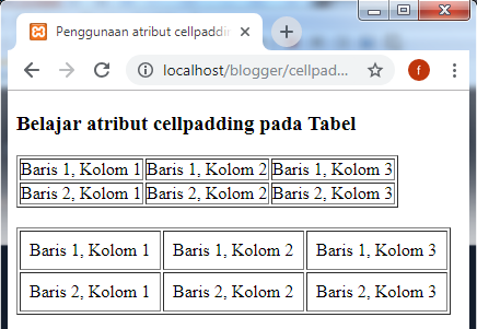 Mengenal atribut Border, Cellpadding dan Cellspacing pada tabel HTML ...