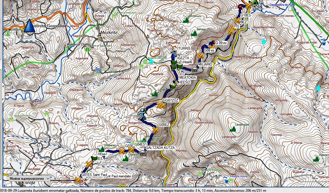 Wikiloc | Ruta Lusarreta Aurizberri erromatar galtzada 2018-09-29