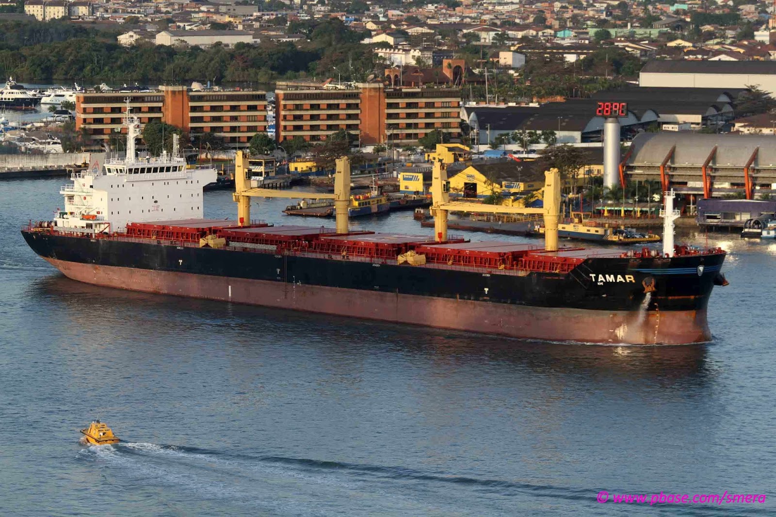 Santos Shiplovers: M/V Tamar / V7SQ6 - Suspendendo de Santos