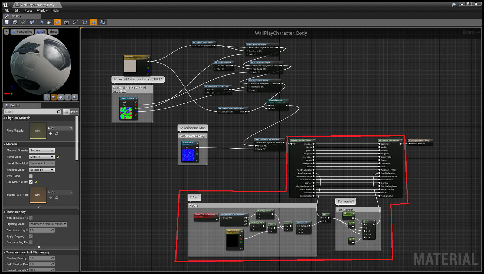 Rendering into the wall(2d and 3d freely changeable material) tutorial.
