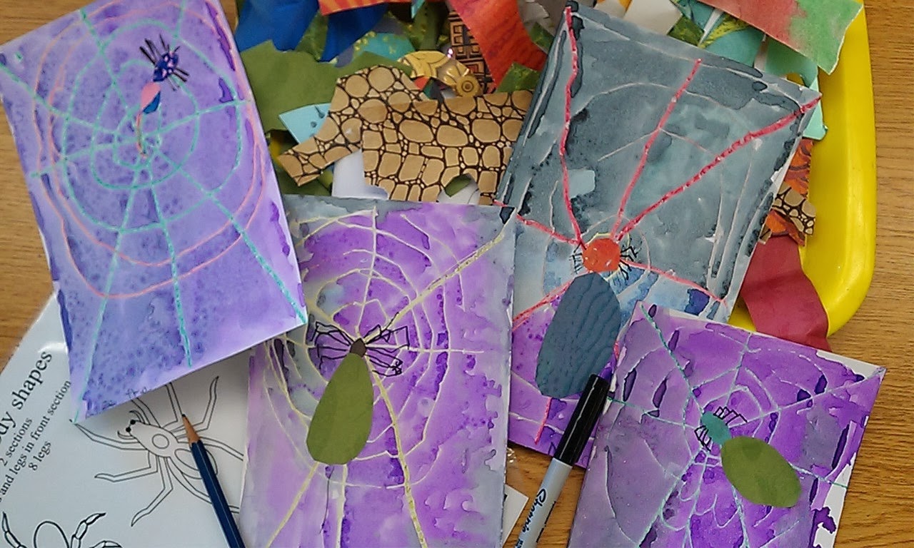 The David Lubin Art Studio: Spider web at night