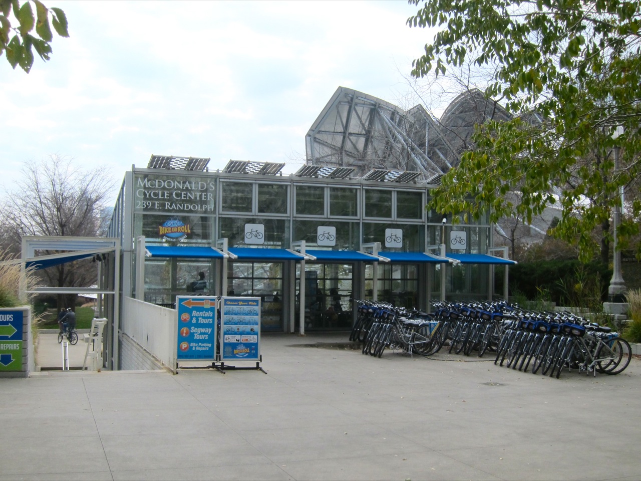 Bike Walk Lincoln Park: The McDonald’s Cycle Center: Barriers and irony
