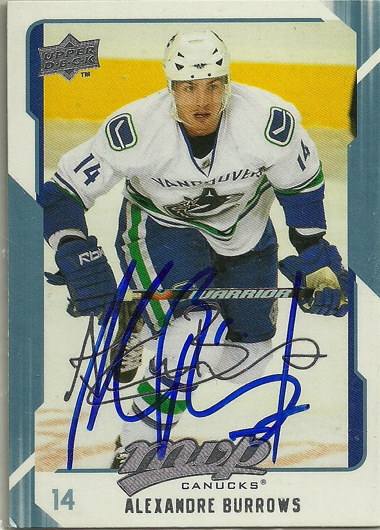 Hell's Valuable Collectibles: Alexandre Burrows Autographed Card
