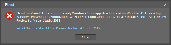 SLIIT from the 'Beginning': Blend for Visual Studio 2012 - Not working