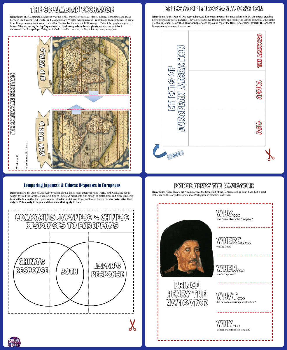 Students of History: Age of Exploration Interactive Notebook