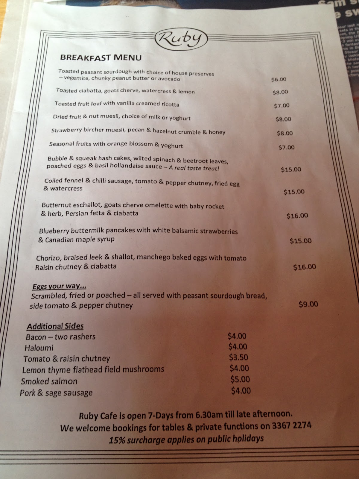 Amy's Eatery Adventures: Ruby Cafe