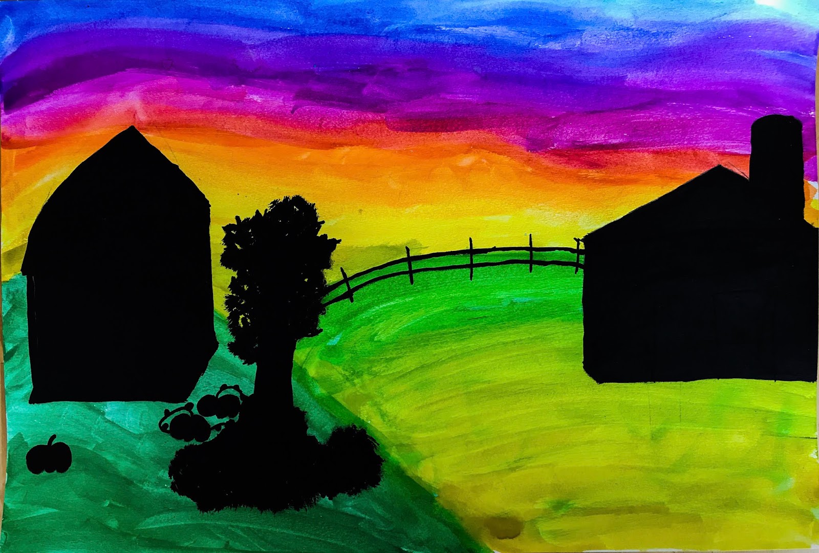 Paintbrush Rocket: 6th Grade - Fall Landscapes!