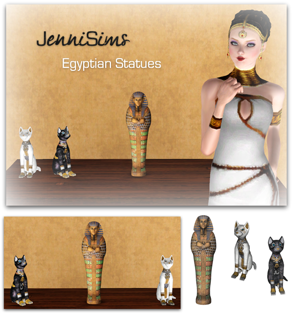 My Sims 3 Blog: Egyptian Statues by JenniSims