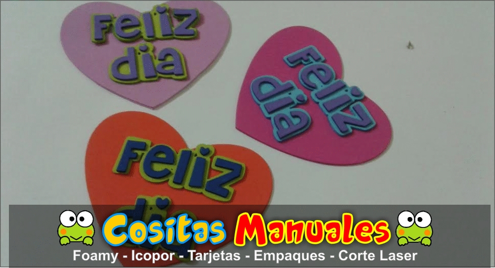 Letreros de feliz dia en foamy a $ 1500 - Lili Daza Diseño
