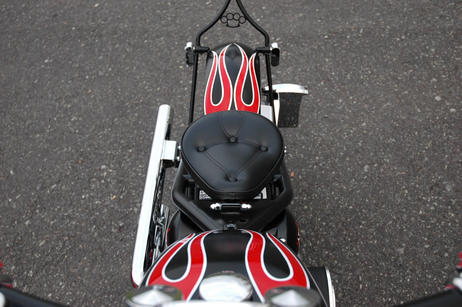 biker excalibur II: RED FLAMES HARLEY POWERED BOBBER by American ...