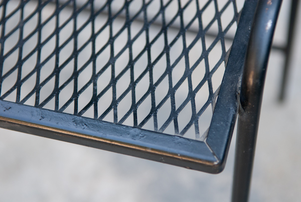 heygreenie: vintage wire mesh patio side table - es * SOLD