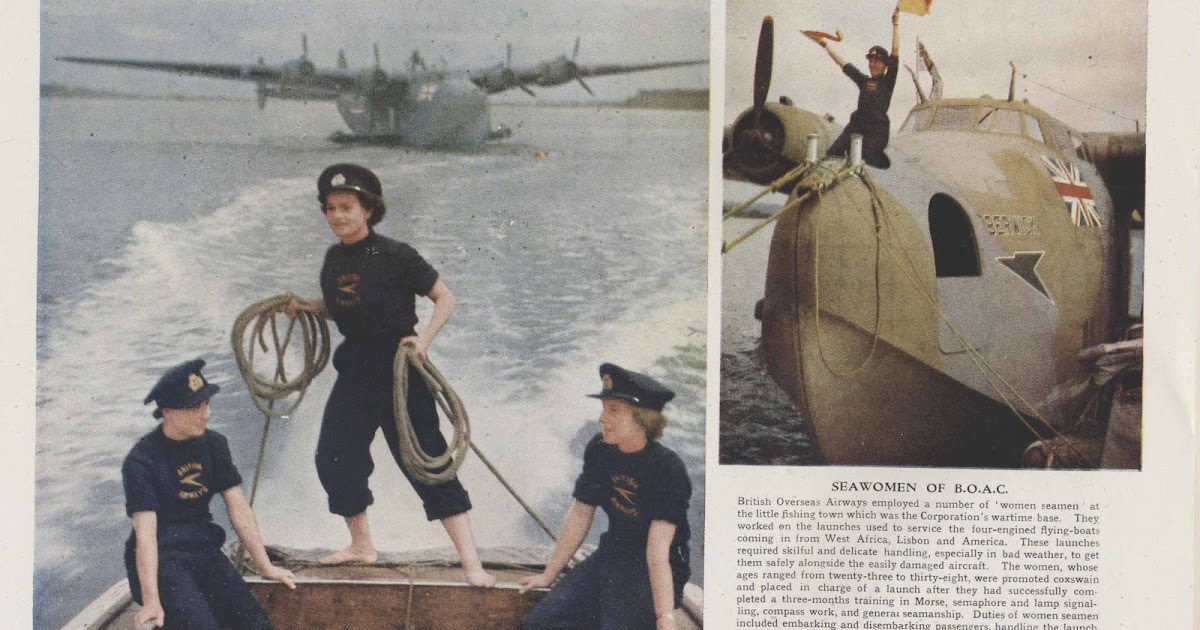 Gender and the sea: WW2: BOAC lady 'seamen' and Poole flying boats