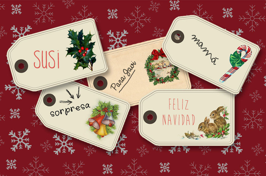 Etiquetas imprimibles para regalos | Manualidades